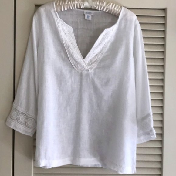 Sigrid Olsen | Tops | Resort Ready 0 Linen Classic From Sigrid Olsen ...